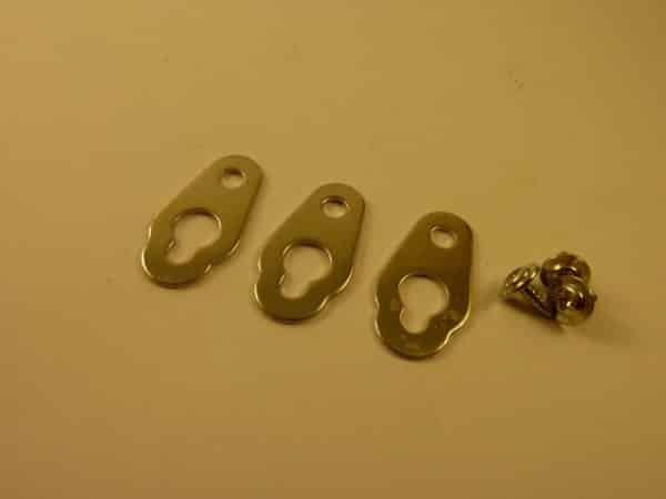 Chrome plated Slotted Hangers with screws (10 pieces) - Hardware For ...